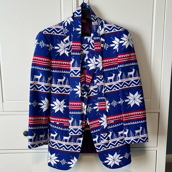 OppoSuits | Suits & Blazers | Oppo Christmas Suit Blue Red And White ...